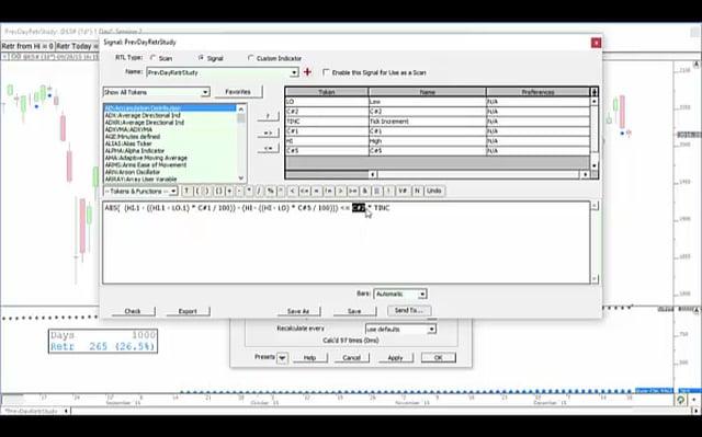 Video: Homework #23: Previous Day Retracement Study | Linn Software