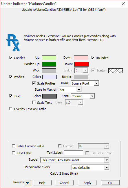 Volume Candles (RTX) | Linn Software